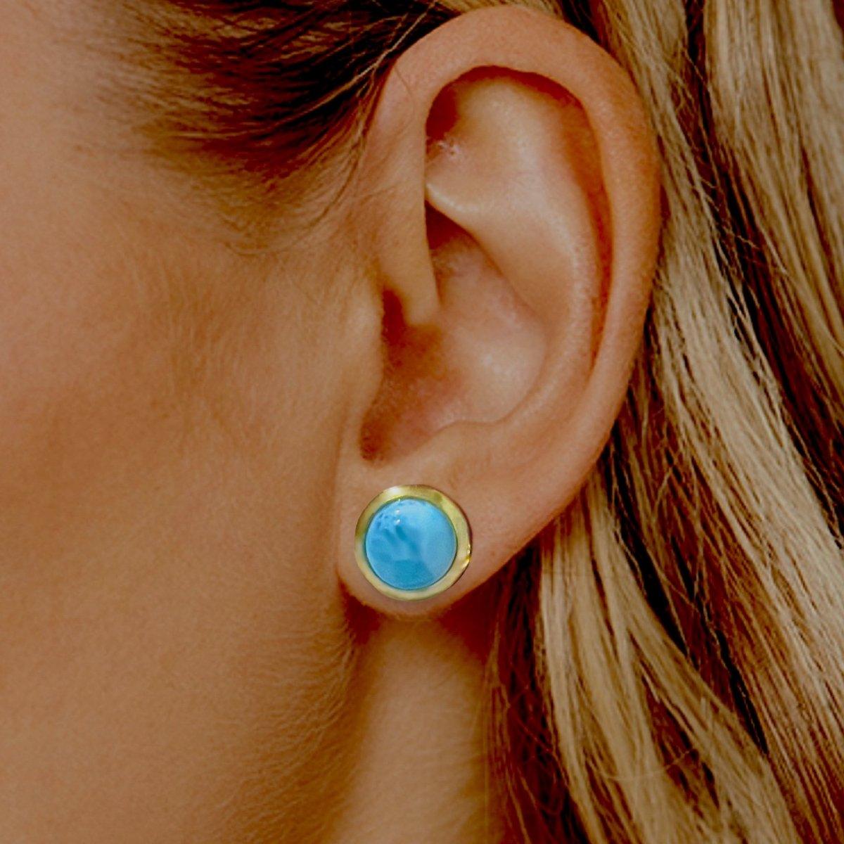 Larimar stud earrings store
